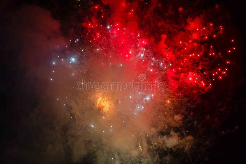 Fireworks Smoke Display stock image. Image of holiday - 219728753