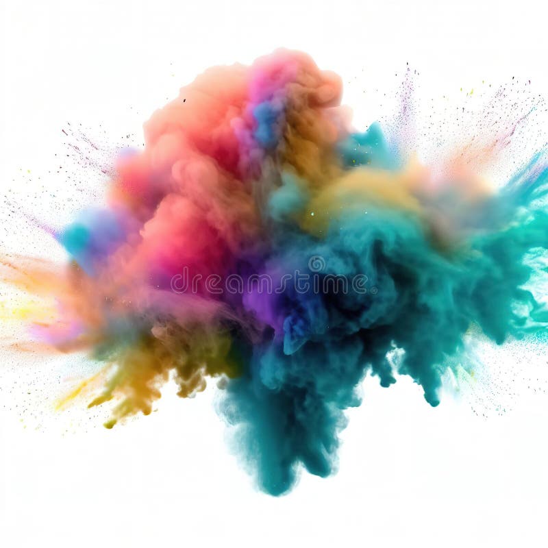 Colorful Burst - Multiple Colorful Smoke Powder Explosion Fluid Ink ...