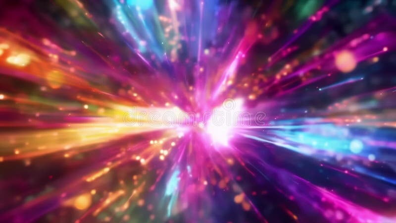 A Colorful Burst of Neon Lights Creates a Dynamic Abstract Background ...