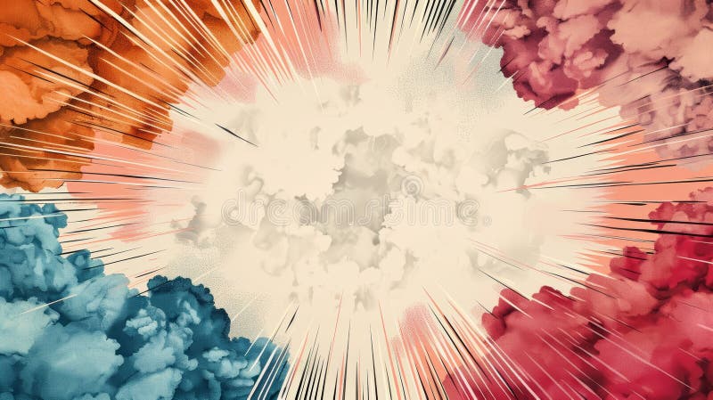 Colorful Burst of Vibrant Powder Clouds in Red, Blue, and Orange ...