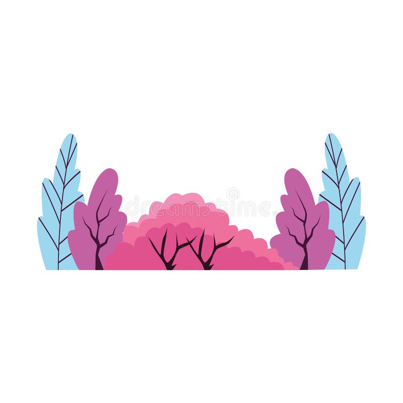 Colorful Bushes Icon, Flat Design Stock Vector - Illustration of bush ...