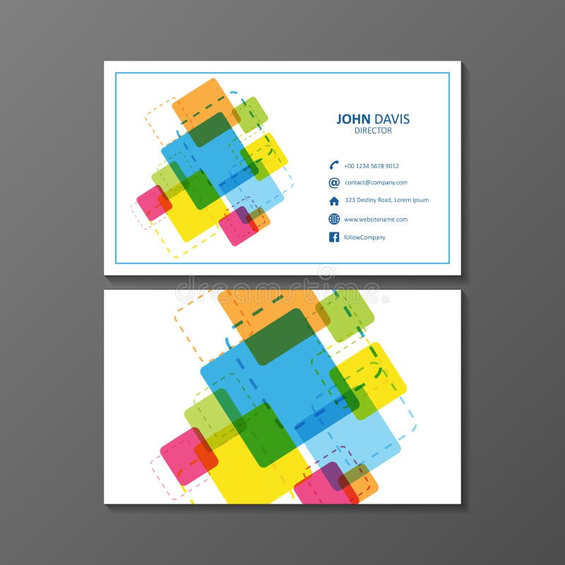 Colorful Business Card Concept.Modern Business Design Vector ...