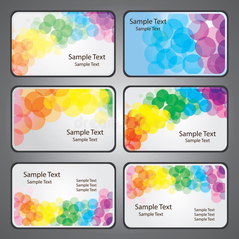 Colorful Business Card Vectors Stock Vector - Illustration of banner ...