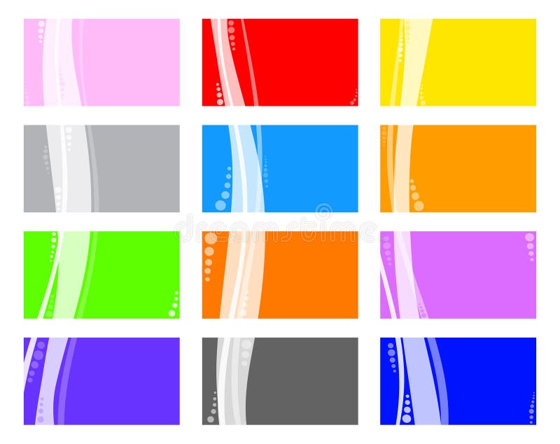 Colorful-business-cards stock illustration. Illustration of creative ...