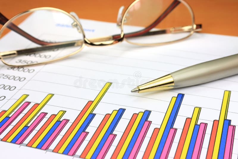 Colorful business chart stock photo. Image of document - 6721226