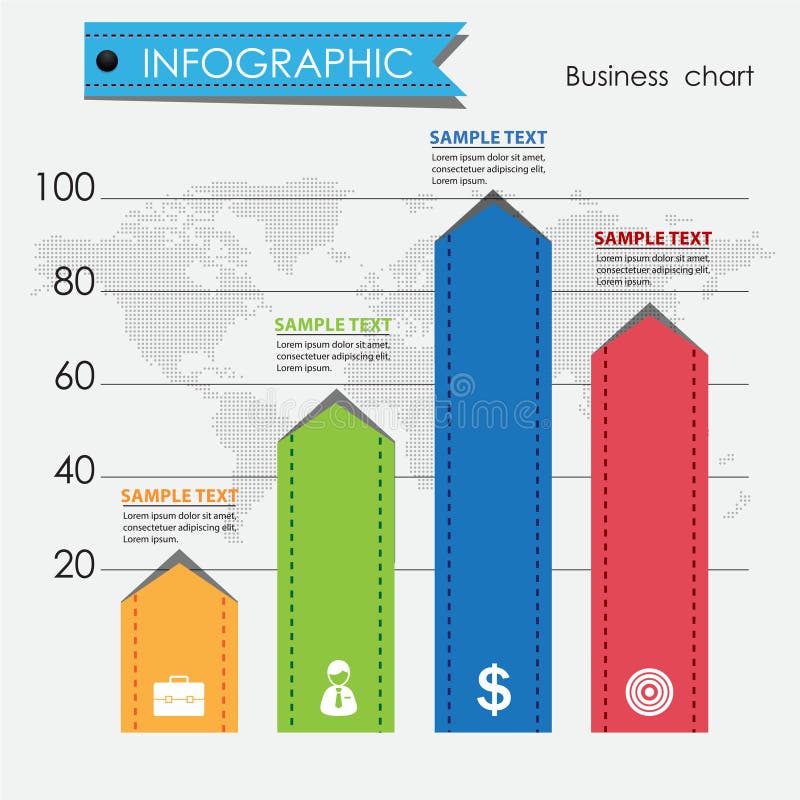 Business Chart and Graph Flat Icons Color Stock Vector - Illustration ...
