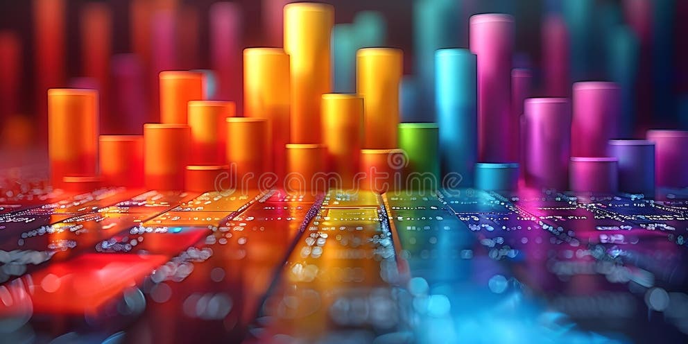 Colorful Business Graph Chart for Financial Analysis Report ...