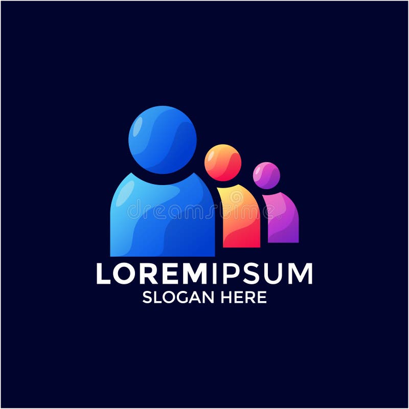 Colorful Business People Abstract Logo Design Template Stock Vector ...