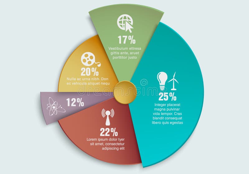 Colorful Business Pie Chart Stock Vector - Illustration of company ...