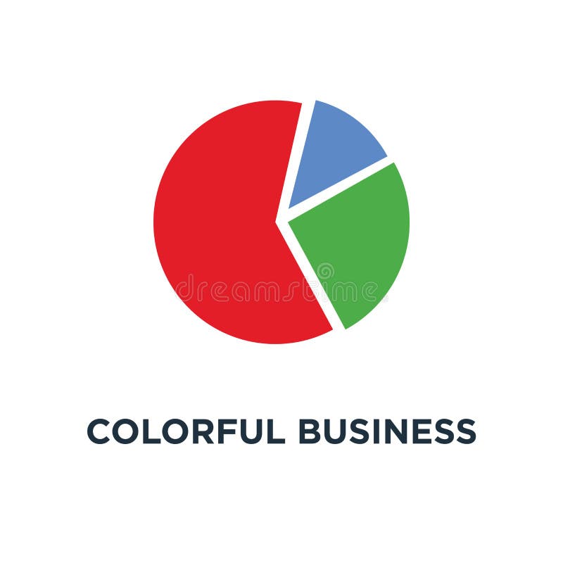 Colorful Business Pie Chart for Your Documents Icon. Reports Concept ...