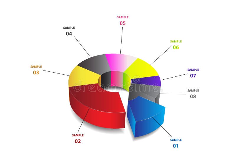 Colorful Business Pie Chart for Your Documents, Reports and Pres Stock ...