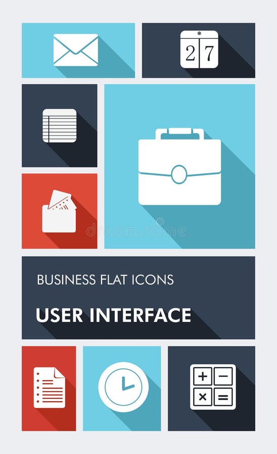 Colorful Business UI Apps User Interface Flat Icon Stock Vector ... Colorful Business UI Apps User Interface Flat Icon Stock Vector ...