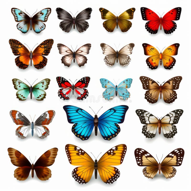 Colorful Butterflies: Hyper-realistic Vector Design with Intricate ...