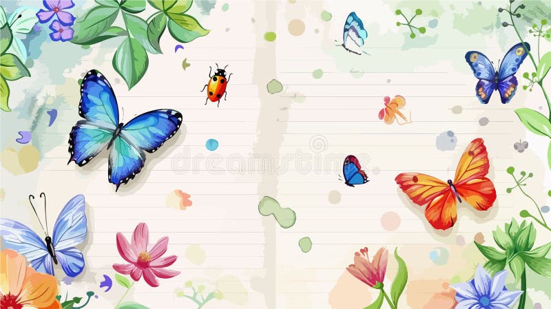 Colorful Butterfly Notepad Planner Template for Organization and ...