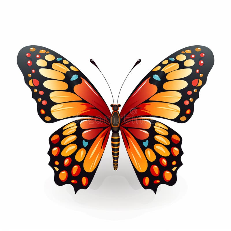 Colorful Butterfly Radiant Spectrum Stock Illustration - Illustration ...