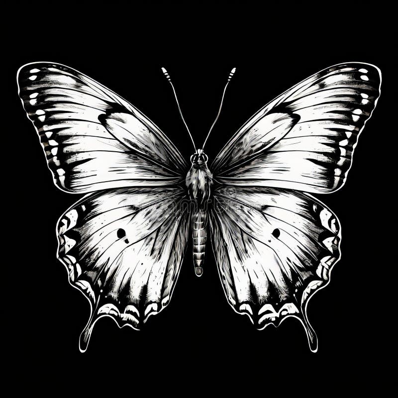 Colorful Butterfly Top View of Wings Stock Illustration - Illustration ...