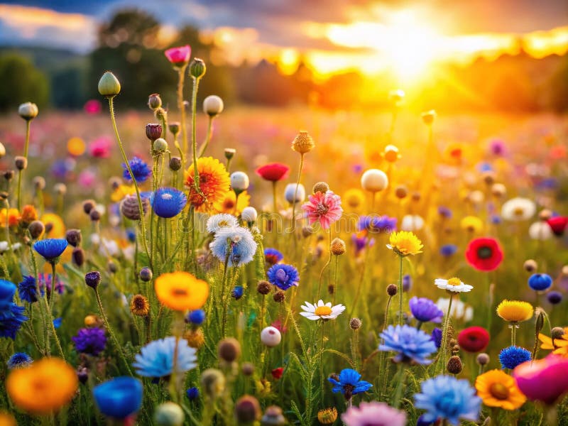 A Colorful Button Symphony Vibrant Landscape Photography Featuring a ...