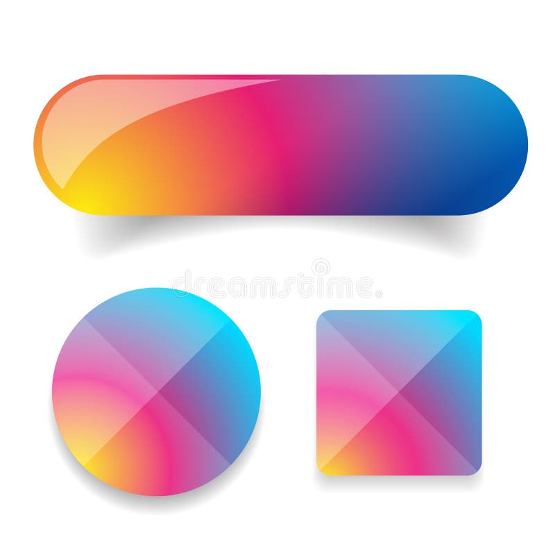 Colorful button vector stock vector. Illustration of vector - 88852712