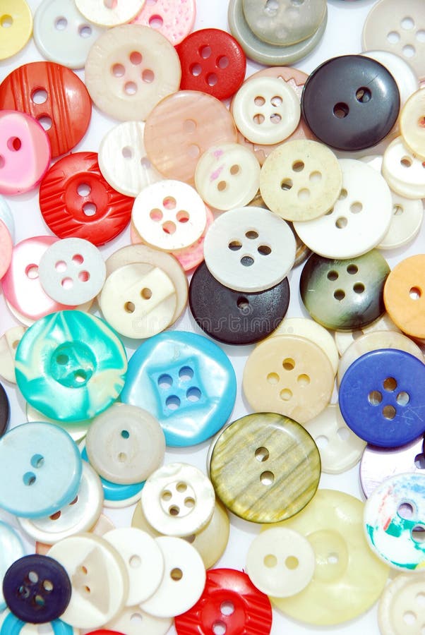 Collection of Vintage Buttons Stock Image - Image of colorful, abstract ...