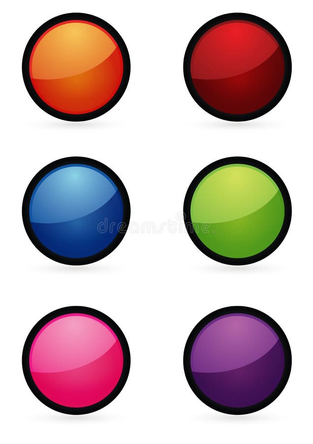 Colorful buttons - vector stock vector. Illustration of sphere - 4430661