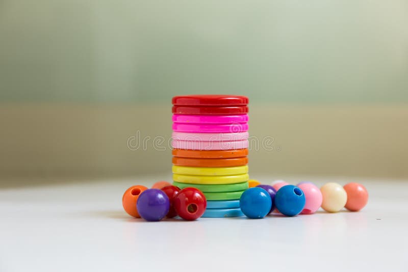 Colorful Buttons Stack stock photo. Image of design, button - 55228396