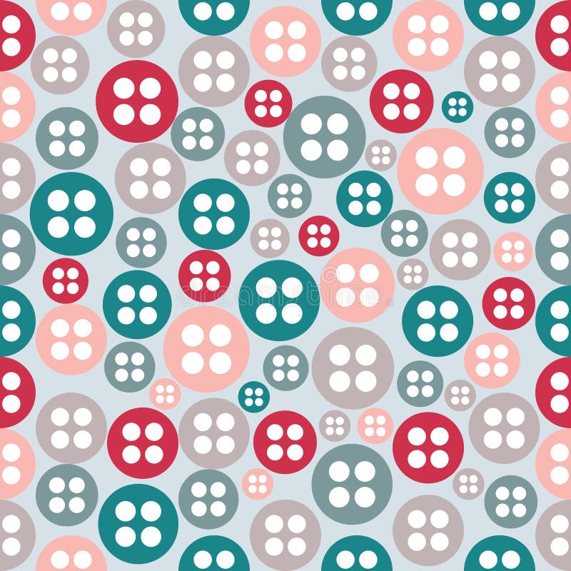 Texture from Round Form of Buttons for Seamless Desingn Stock Vector ...