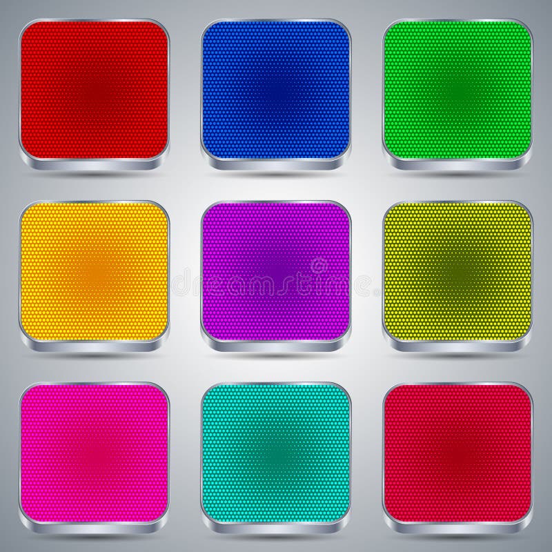 Colorful buttons set stock vector. Illustration of dotted - 31785454