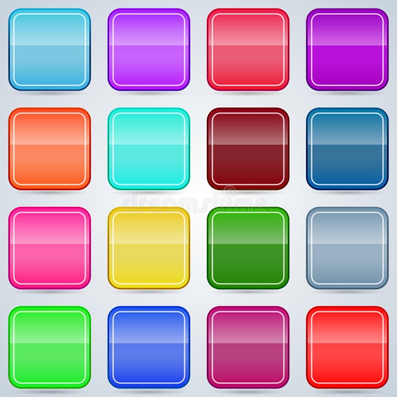 Colorful buttons set stock vector. Illustration of colorful - 31785482