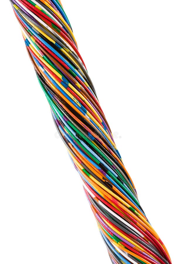 Colorful Communication Cable Stock Photo - Image of cord, cable: 128867940