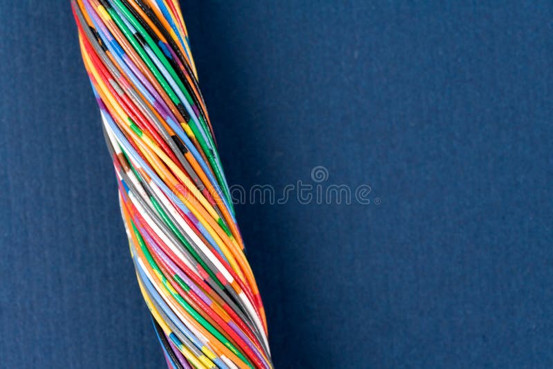 Colorful network Cable stock photo. Image of connection - 128867992