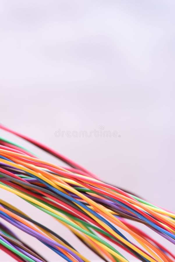 Colorful Cable of Telecommunication Network Stock Photo - Image of ...
