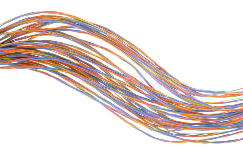 Colorful Cable of Telecommunication Network Stock Image - Image of ...