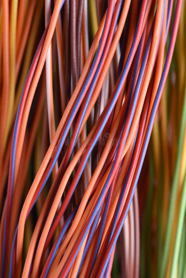 Colorful Cable and Wires of Computer Network Stock Photo - Image of ...