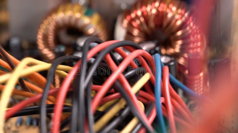 Colorful Cables and Printed Circuit Board PCB Stock Video - Video of ...