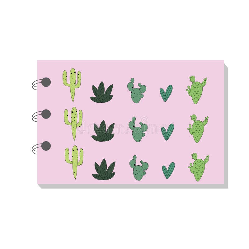 Colorful Cactus Seamless Pattern for Background, Notebook, Simple ...