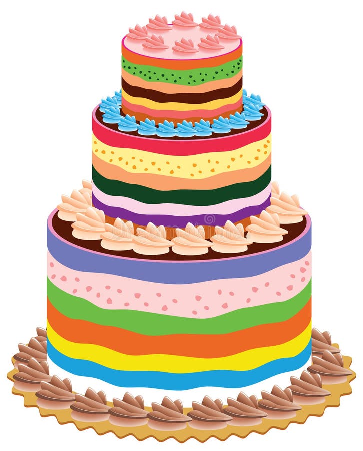 Colorful cake stock vector. Illustration of bakery, cake - 14914591