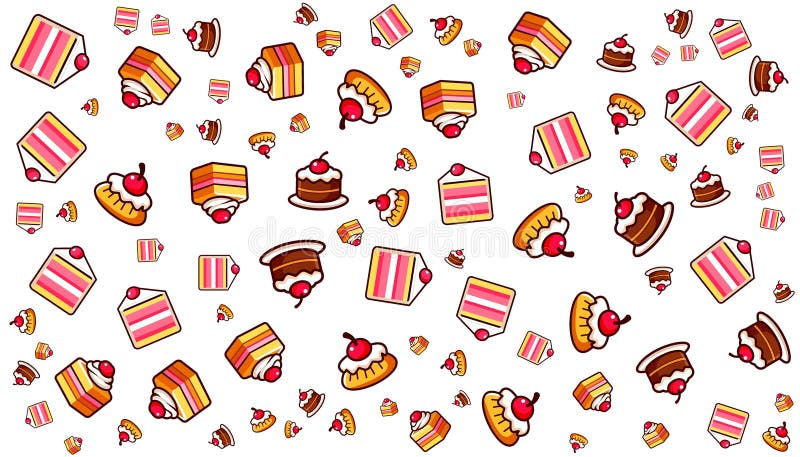 Colorful Cake Pattern Vector for Background Stock Illustration ...