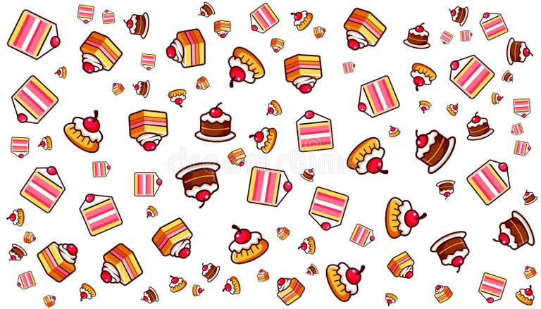 Colorful Cake Pattern Vector for Background Stock Illustration ...