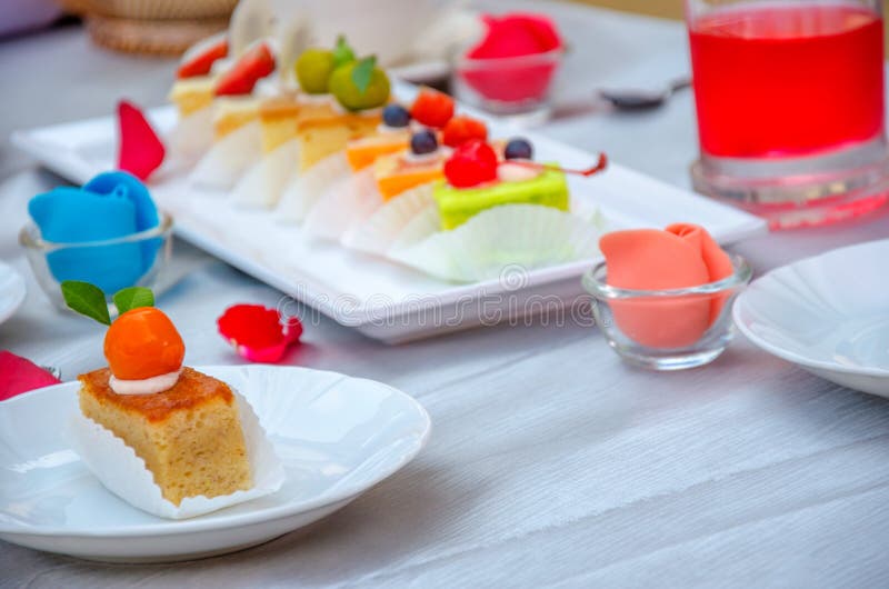 Cake pieces stock photo. Image of celebration, gourmet - 115047602