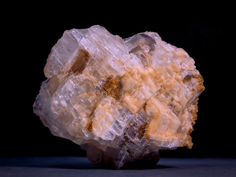 Colorful Calcite Mineral on a Dark Background Stock Image - Image of ...