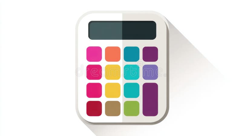 Colorful Calculator App Icon Stock Illustration - Illustration of ...