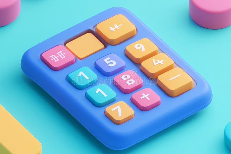 Colorful Calculator for Kids Fun Math Learning Tool a Colorful ...