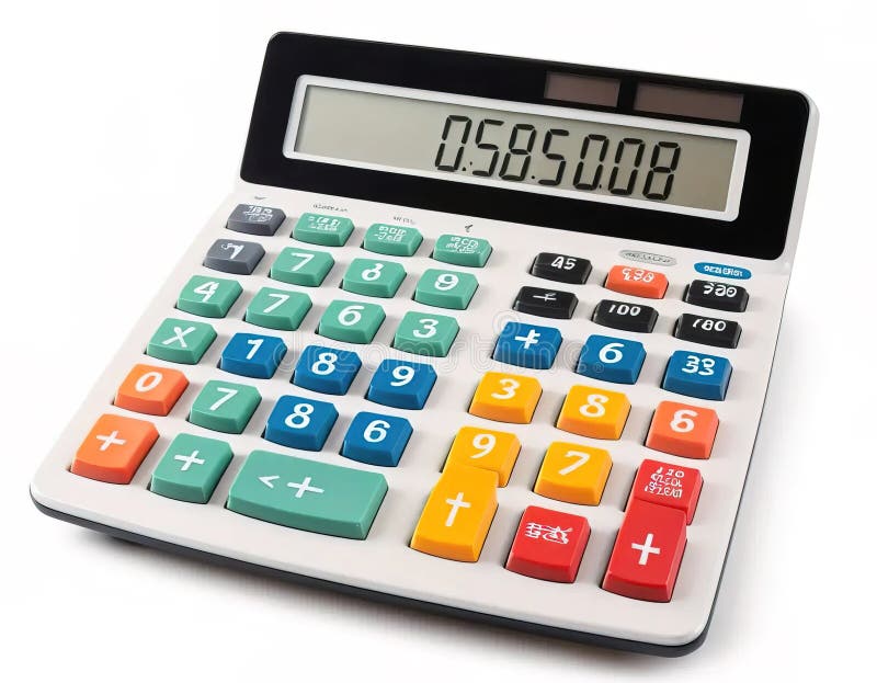 A Colorful Calculator with the Numbers 0 through 9 on the Top AI ...