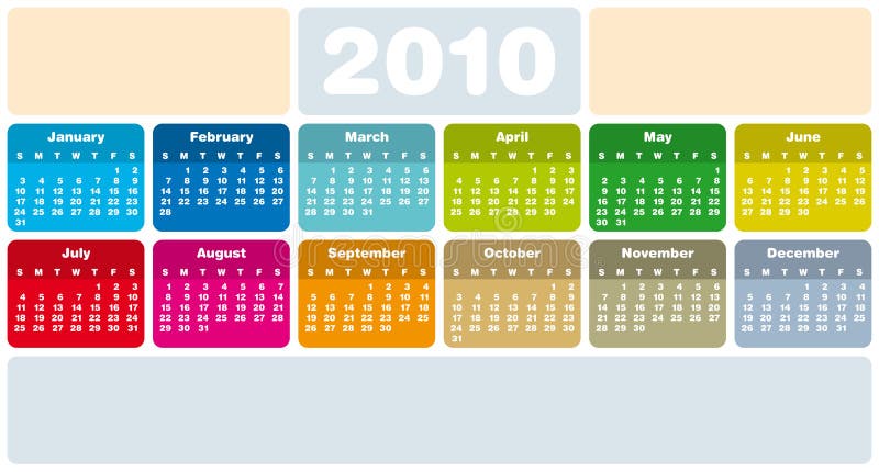 Calendar 2010 stock vector. Illustration of annual, future - 10440645