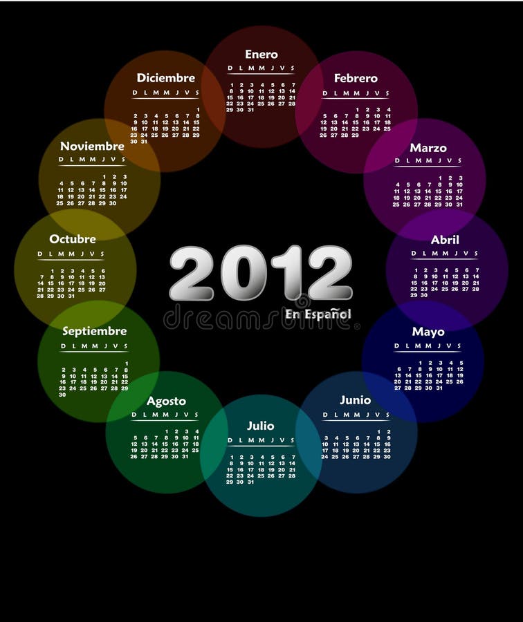 Year and Month Calendar Icons on Flag Buttons Stock Vector ...