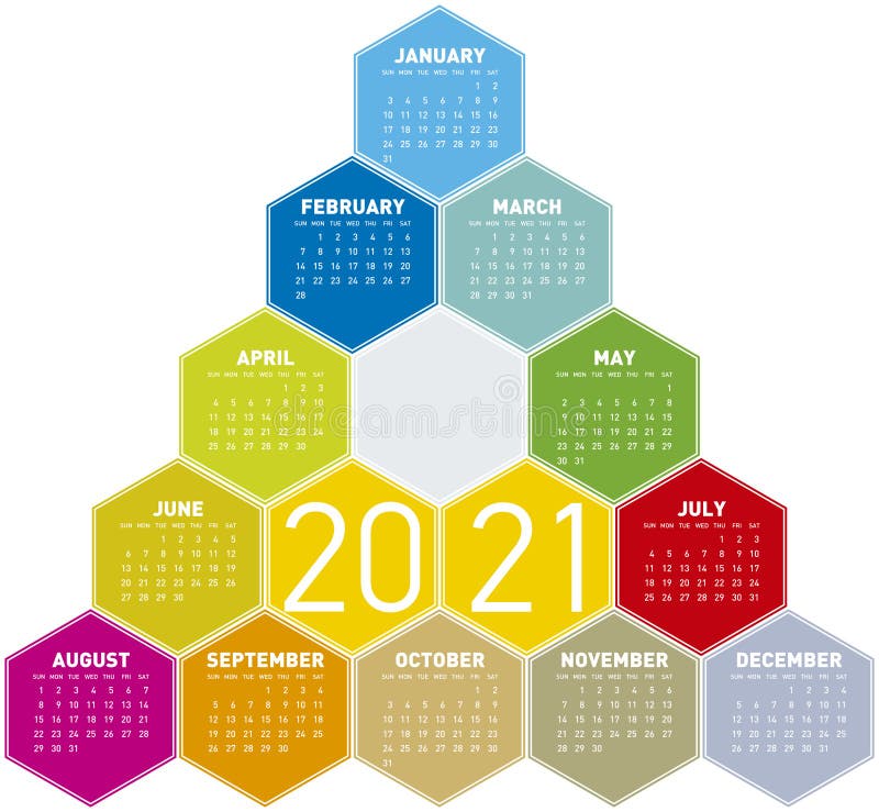 Hexagons Calendar Stock Illustrations – 64 Hexagons Calendar Stock ...