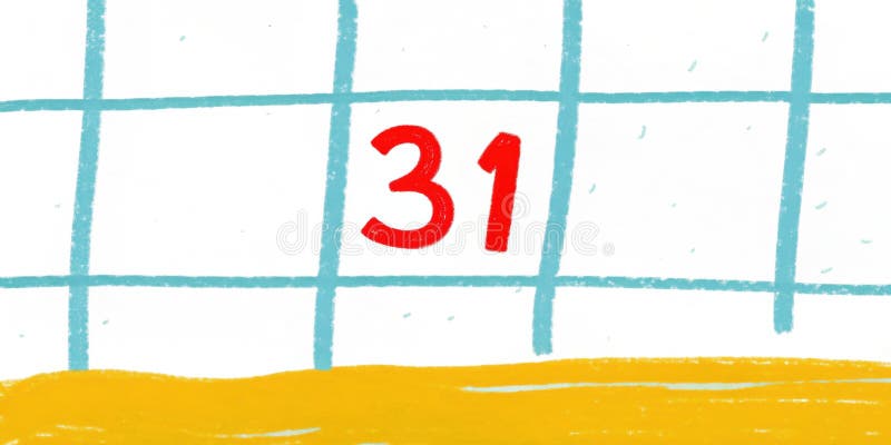 Colorful Calendar with Highlighted Date 31 for Event Planning and ...
