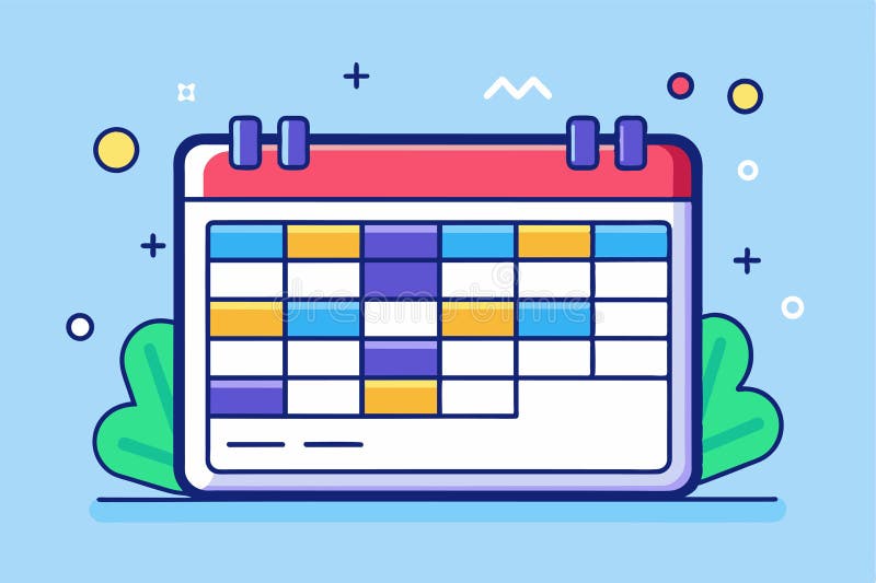 A Colorful Calendar Picker Design Featuring Disproportionate Elements ...