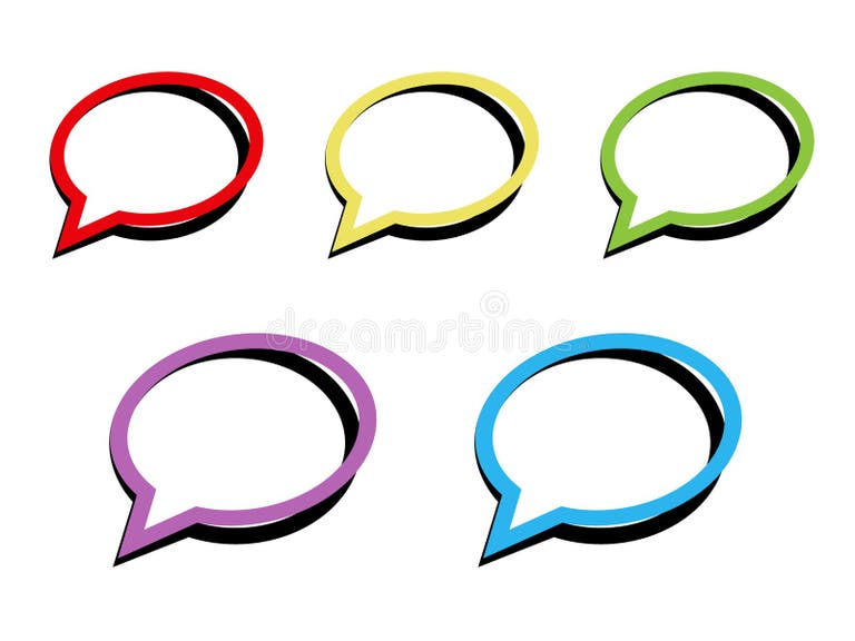 Colorful call out stock vector. Illustration of note - 20838777