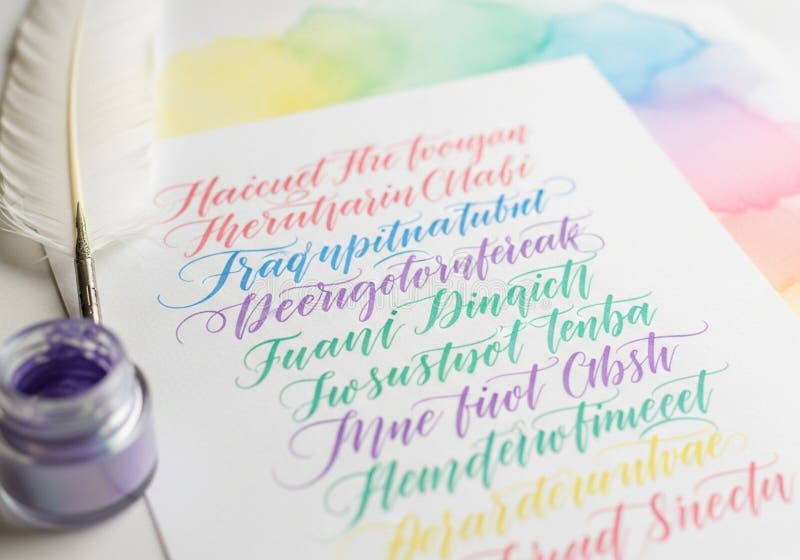Colorful Calligraphy Artwork Stock Illustrations – 17,119 Colorful ...